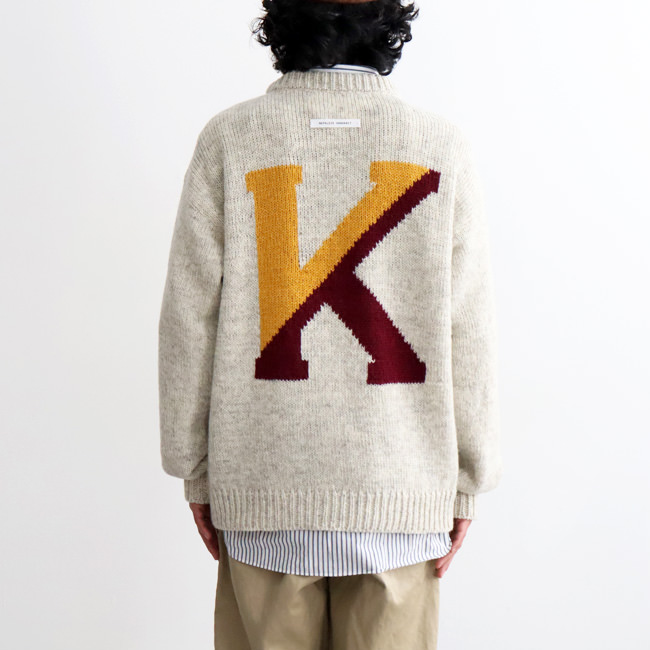 ONE FIFTH(ワンフィフス) HANDKNIT 1PLY SET-IN SLEEVE -BIG LOGO