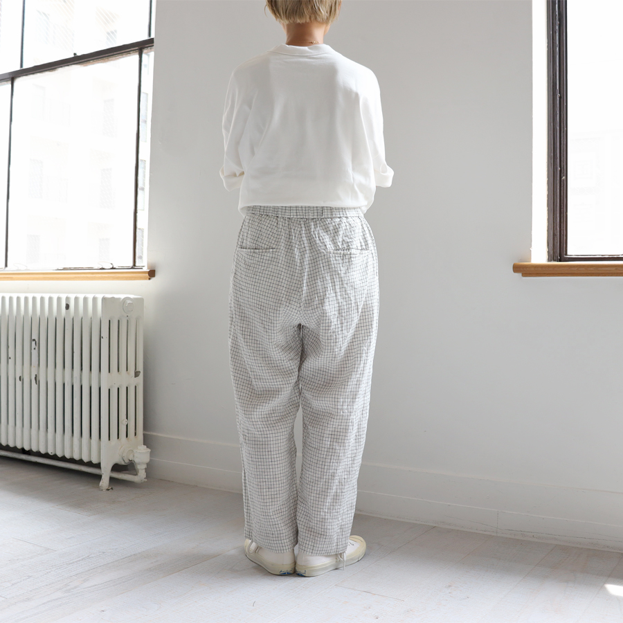TOUJOURS (トゥジュー) Easy Trousers (ウィンドウペン・イージートラウザー)