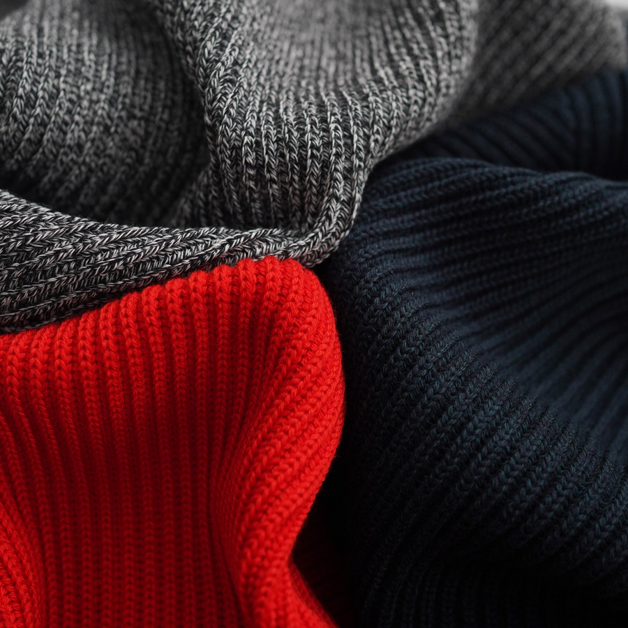 BATONER (バトナー) SOLID WOOL RIB POLO