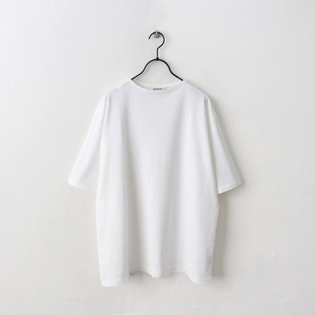 AURALEE オーラリー LUSTER PLAITING NARROW BOAT NECK TEE